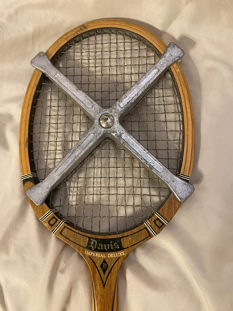 VTG TAD DAVIS Imperial Deluxe Tennis Wood Racquet Racket with Aluminum ...