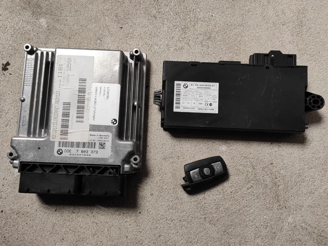 BMW E90 320D M47 ECU DME DDE ENGINE CONTROL UNIT EWS CAS KIT 0281013501 ...