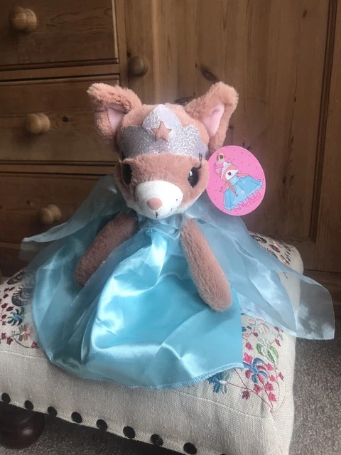 NEW DEPESCHE SNUKIS Eva Fairy Princess Fox Doll Blue Dress Soft Plush ...