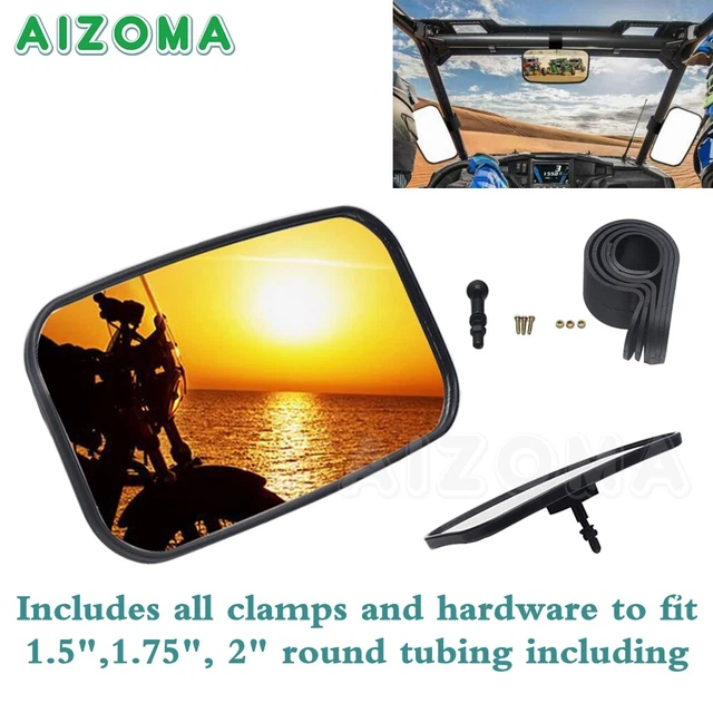 UNIVERSAL WIDE REAR Side View Race Convex Mirror For Polaris RZR Can-Am ...