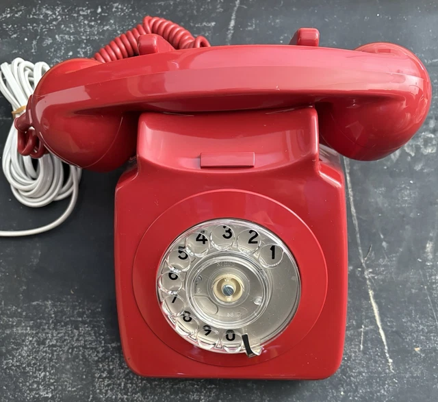 GPO VINTAGE ROTARY Dial Telephone 8746 New Old Stock red £23.56 ...