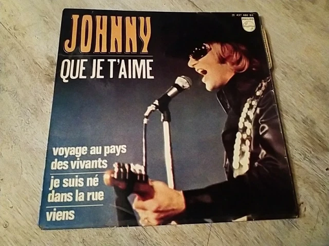 JOHNNY HALLYDAY Que Je T'aime EP France 1969 JAT Pop Rock Beat Mod EUR ...