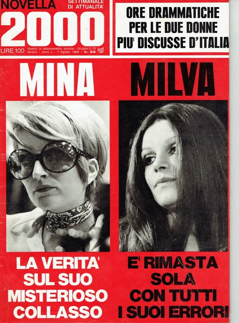 NOVELLA 1969/32=MINA=MILVA=RAFFAELLA CARRA=MARILENA Possenti=Ursula ...