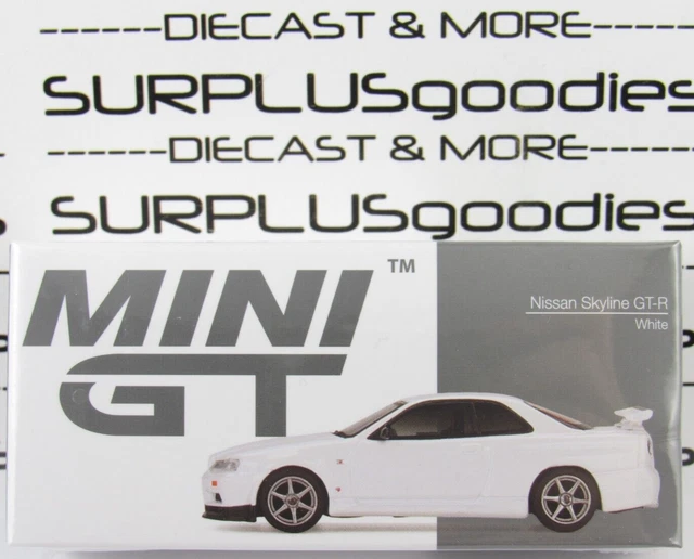 2023 MINI-GT OVERSEAS Box Ed. NISSAN SKYLINE GT-R (R34) V-Spec N1 White ...