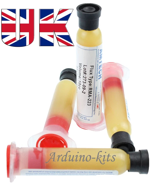 AMTECH ADVANCED SOLDERING Paste Flux Grease 10cc Liquid Paste Safe Lead ...