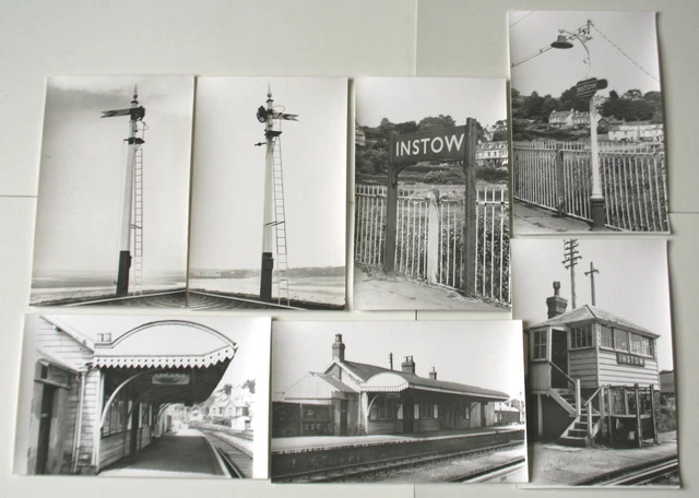 7 PHOTOS OF INSTOW (Devon) ex-LSWR station, s.box, signal etc – June ...