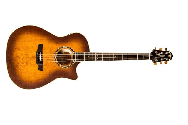 CRAFTER CUTE-QT-TS SMALL Jumbo Westerngitarre mit Cutaway, Preamp ...