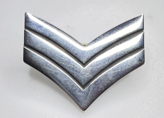 CHROME SERGEANTS CHEVRON Pin Badge 50 x 20 mm pin back £12.12 - PicClick UK