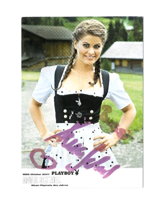 ANNA SCHARL AK Playboy Playmate Miss Oktober 2007 Handsigniert EUR 14 ...