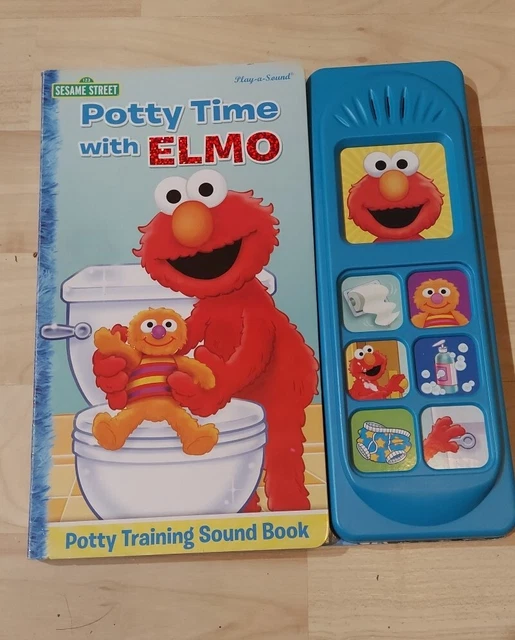 POTTY TIME WITH Elmo Board Book with Play-a-Sound buttons Sesame Street ...