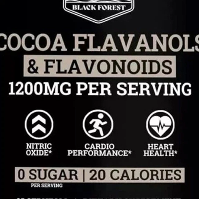 BLACK FOREST HIGH Flavanol Cocoa Powder and Flavonoids Supplements 1200mg £16.46 - PicClick UK