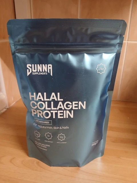 SUNNA SUPPLEMENTS HALAL Collagen Protein Powder, Unflavoured, 250g £21. ...