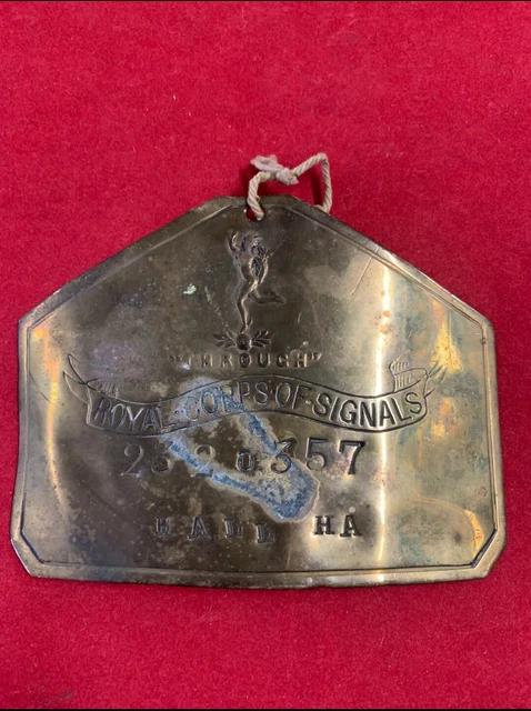 ROYAL CORPS OF Signals Brass Plaque circa. 1920's 2320357 EUR 42,66 ...