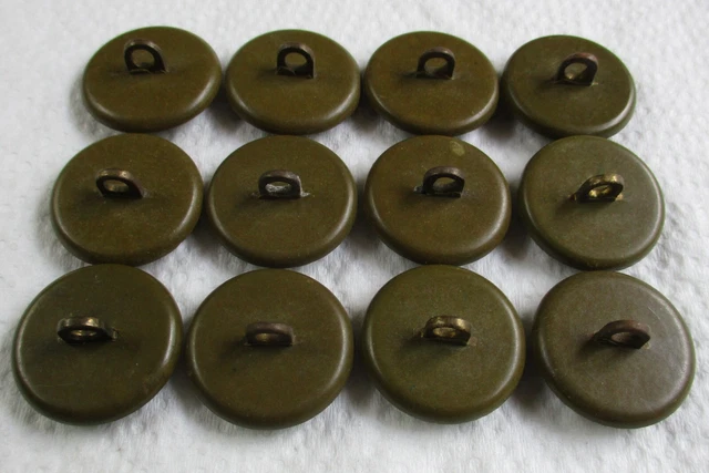 12X BRITISH ARMY:&GENERAL SERVICE BUTTONS" (25mm, WW2 Bakelite War ...