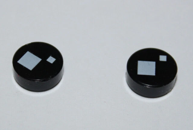 LEGO BLACK TILE 1x1 BrickHeadz Standard Eye ref 98138pb072 set 41618 ...