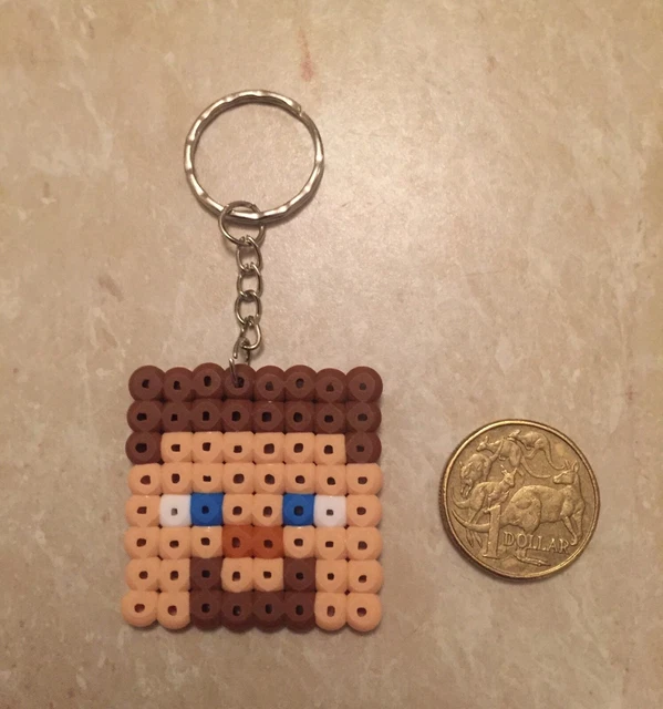MINECRAFT STEVE KEYRING Keychain Perler Bead Pixel Art Collectable $3. ... MINECRAFT STEVE KEYRING Keychain Perler Bead Pixel Art Collectable $3. ...