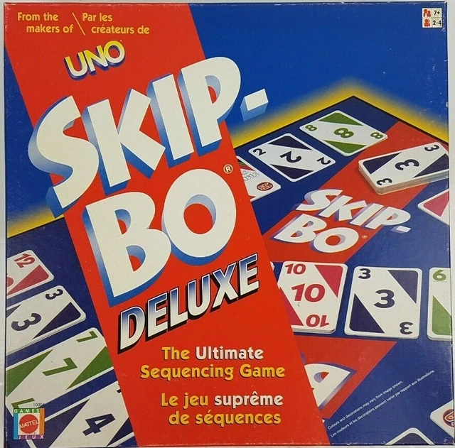 UNO SKIP-BO DELUXE by Mattel The Ultimate Sequencing Game 2 to 4 ...