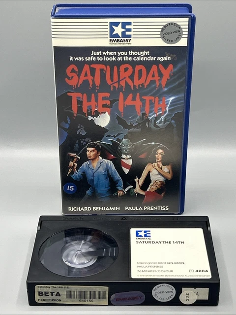 SATURDAY THE 14TH Betamax Video 1981 Comedy Horror Embassy Release RARE ...