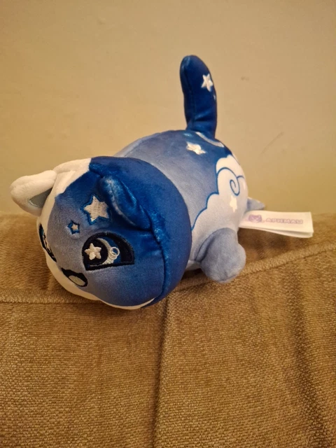 APHMAU MEEMEOWS CELESTIAL Moon Blue Cat Soft Toy 6”. VGC £6.52 ...
