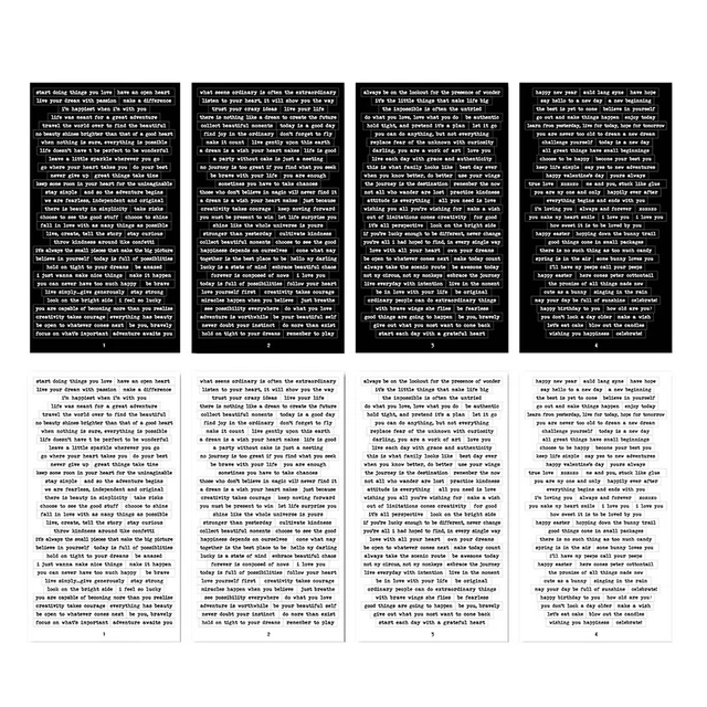 8 SHEETS ADHESIVE English Saying Decals Inspirational Words Stickers ...