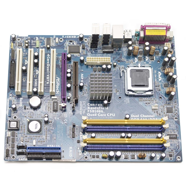 ASROCK 4COREDUAL-VSTA MOTHERBOARD ATX 2 X DDR1 +2 X DDR2 LGA775 AGP 8X ...