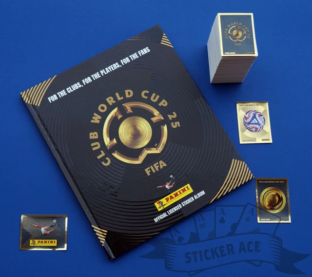 PANINI, 2025 FIFA Club World Cup, complete stickers set + HARDCOVER ...
