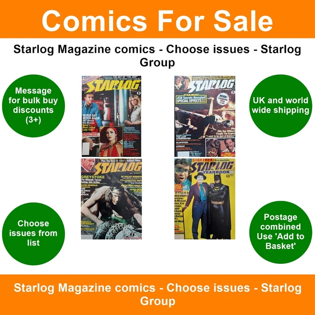 STARLOG MAGAZINE COMICS - Choose issues - Starlog Group £3.97 - PicClick UK