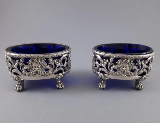 PAIRE DE SALIÈRES en argent massif du 18ème siècle EUR 1.400,00 ...