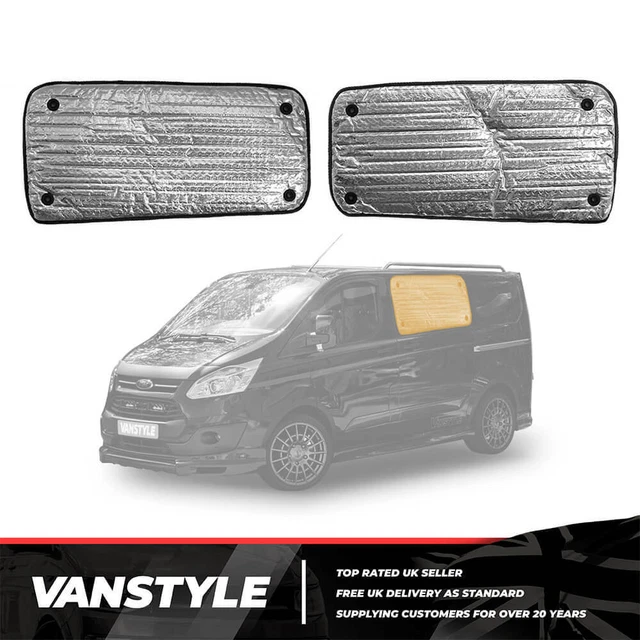 FITS FORD TRANSIT Custom 12-23 Thermal Window Blinds Middle Set 2 ...