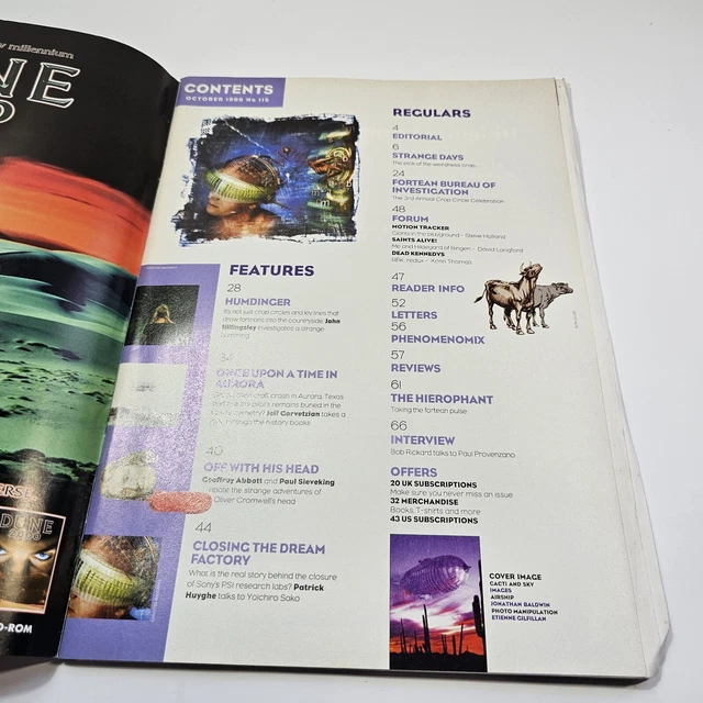 FORTEAN TIMES MAGAZINE Issue 115 October 1998 Alien Graveyard Psychic Research £3.00 - PicClick UK