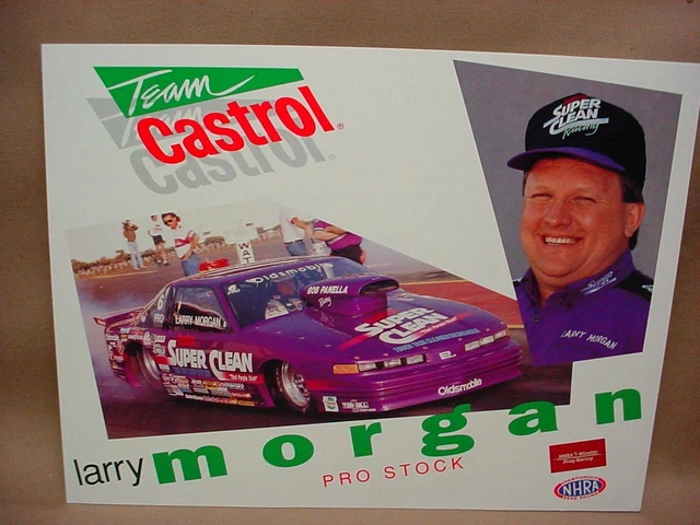 NHRA TEAM CASTROL Larry Morgan Pro Stock Oldsmobile Hero Dragster Photo ...