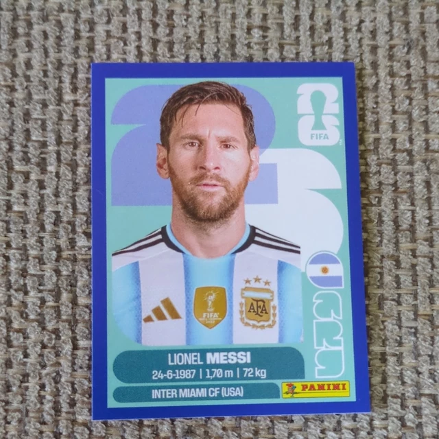 PANINI FIFA WORLD Cup 2026 Lionel Messi Argentina ARG 17 Blue Parallel ...