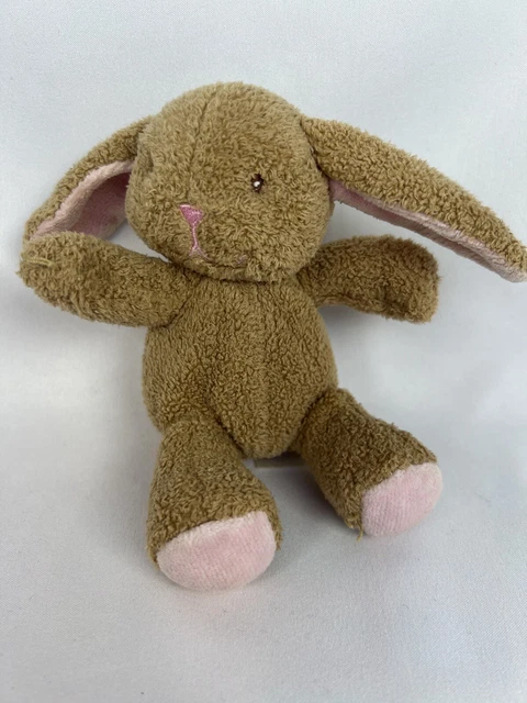 TESCO BROWN BUNNY Rabbit With Pink Ears & Feet Soft Toy Plush 2005 ...