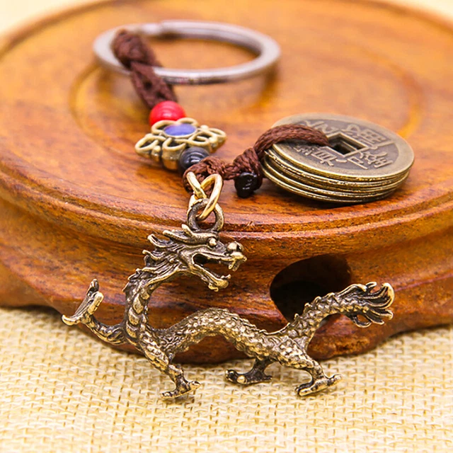 2025 YEAR OF Chinese Zodiac Snake Cattle Dragon Lucky Pendant Keychain ...