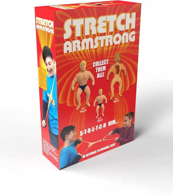 BASIC FUN STRETCH Armstrong Retro Action Figure – Small 6-Inch Super ...