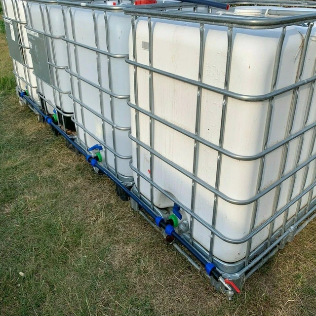 IBC ADAPTER CONNECTION Kit for 4 IBC Rainwater Tanks Side By Side Water ...