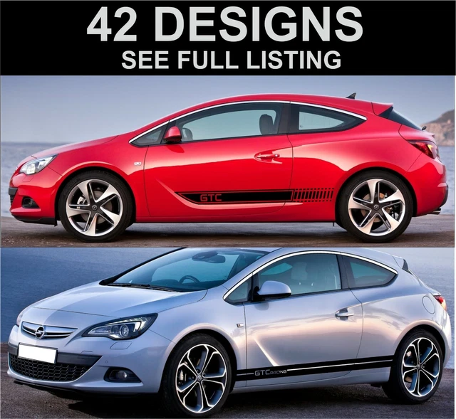 OPAL ASTRA GTC side stripes decals racing vauxhall astra stripes 2011 ...