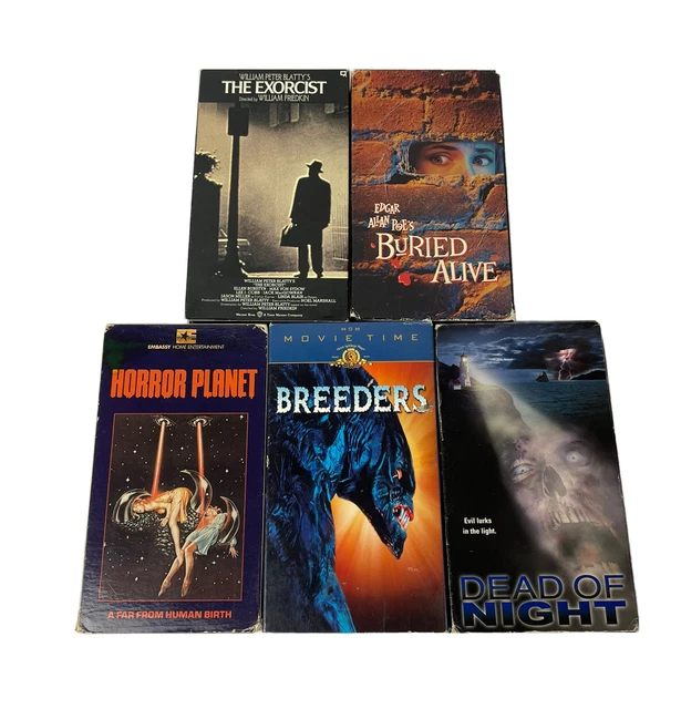 HORROR VHS LOT - 70’s 80’s Horror Planet Exorcist Buried Alive BREEDERS ...