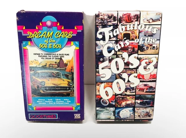 VINTAGE VHS TAPES: Fabulous Cars of the 50's & 60's • Dream Cars of the 50's & 6 £9.58 - PicClick UK