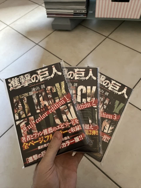 ATTACK ON TITAN Full Color Edition 1-2-3 Japanese Manga - Shingeki no Kyojin EUR 50,00 - PicClick IT