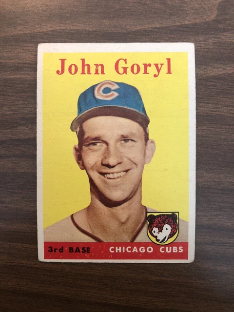 1958 TOPPS BASEBALL #384 John Goryl RC recrue Chicago Cubs EUR 3,84 ...