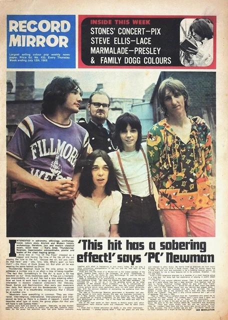 RECORD MIRROR 12 July 1969 . Thunderclap Newman Cover Rolling Stones ...
