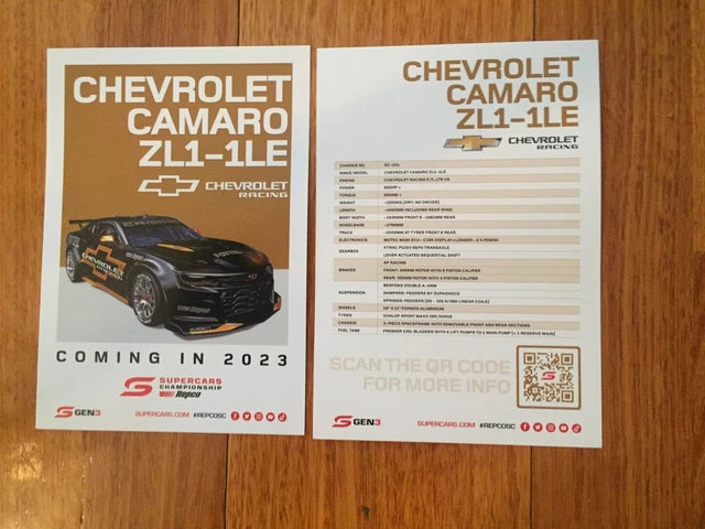 SUPERCARS GEN 3- V8 Chevrolet Camaro ZL1-1LE coming 2023 spec card EUR ...