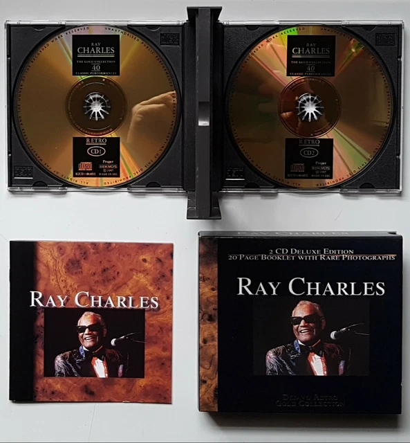 RAY CHARLES DEJAVU Retro Gold Collection (40 Classic tracks) (1998) 2CD ...