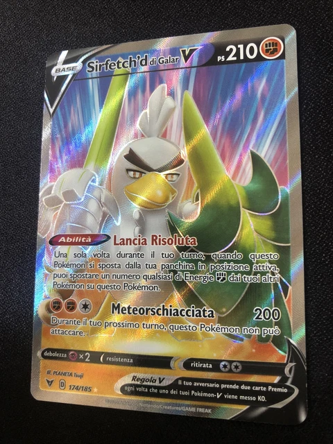 POKEMON CARD SIRFETCH’D Di Galar V Full Art 174/185 ITA Voltaggio ...