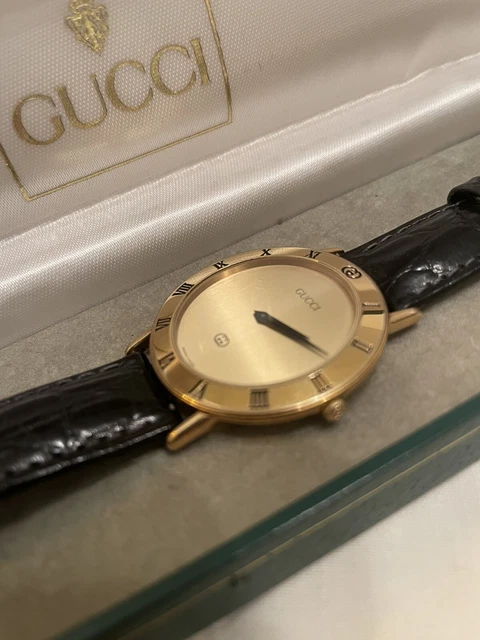GUCCI WATCH 3000M 18K Gold Plated Man’s Vintage Wrist Watch £175.00 - PicClick UK