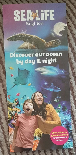 BRIGHTON SEA LIFE Centre fold out Promotional flyer EUR 1,48 - PicClick IT