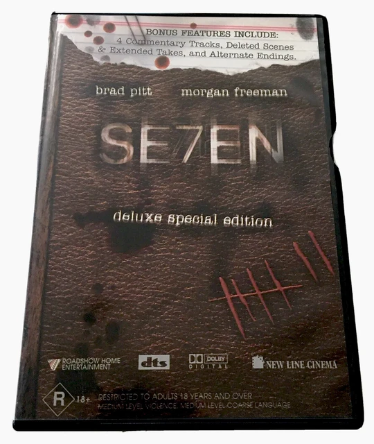 SE7EN DELUXE SPECIAL Edition DVD (1995) Brad Pitt Morgan Freeman ...