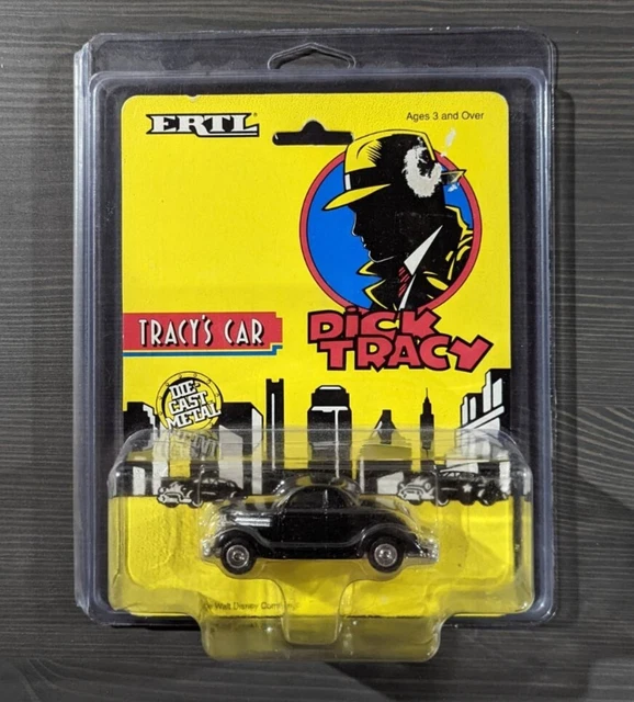 1990 ERTL DICK Tracy 1936 Ford Five-Window Coupe Police Car Die Cast ...