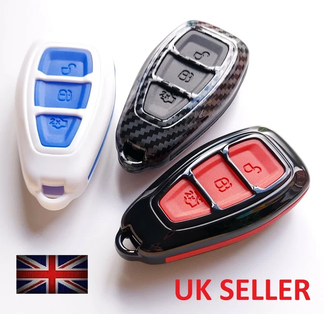 For Ford Mustang Mach E Kuga Remote Smart Keyless Key Cover Case Carbon